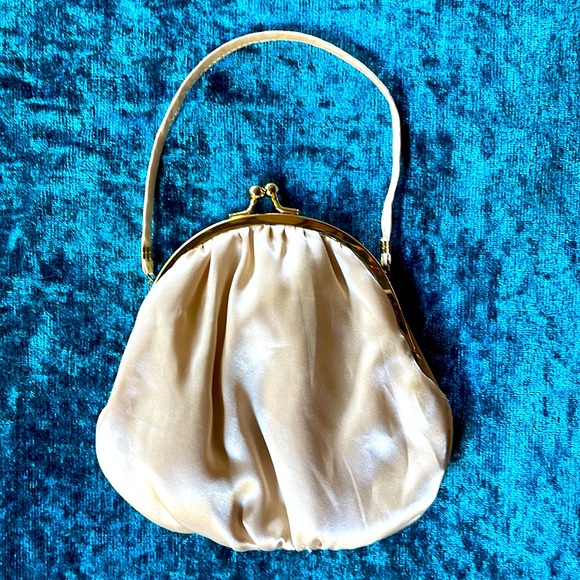 Bags | Champagne Satin Evening Bag | Poshmark